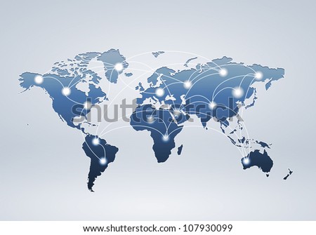 Image Light Blue World Map Stock Illustration 107930099 - Shutterstock