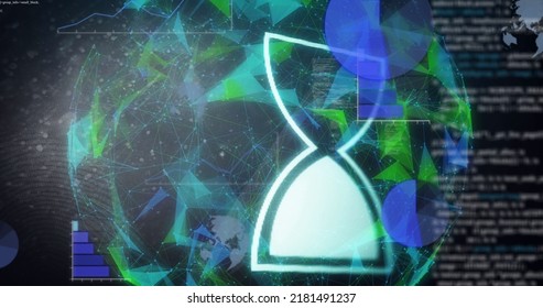 Image Loading Hourglass Icon Network Connections Stock Illustration ...
