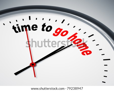 Image Nice Clock Time Go Home Stock Illustration 79238947 - Shutterstock