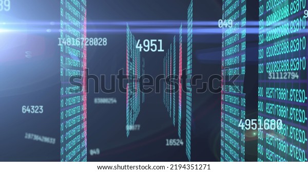 Image Numbers Changing Over Data Processing Stock Illustration ...