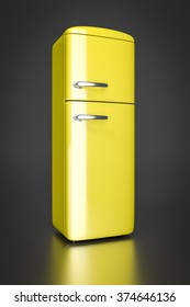 Image Typical Yellow Refrigerator Stock Illustration 374646136 ...