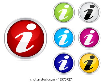 Raster Image Vector Information Buttons Editable Stock Illustration ...