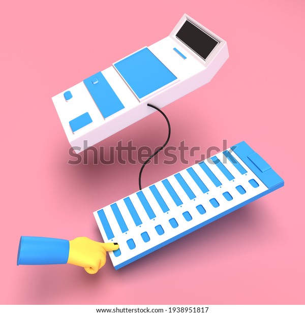 Image Voting Pink Background 3d Render Stock Illustration 1938951817 ...