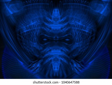 Imaginary Alien Face Closeup Stock Illustration 1040647588 | Shutterstock