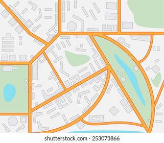 Imaginary City Map Stock Illustration 253073866 | Shutterstock