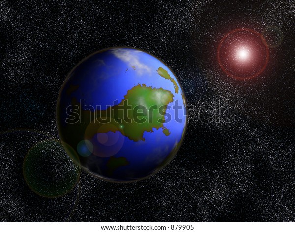 Imaginary Planet Stock Illustration 879905