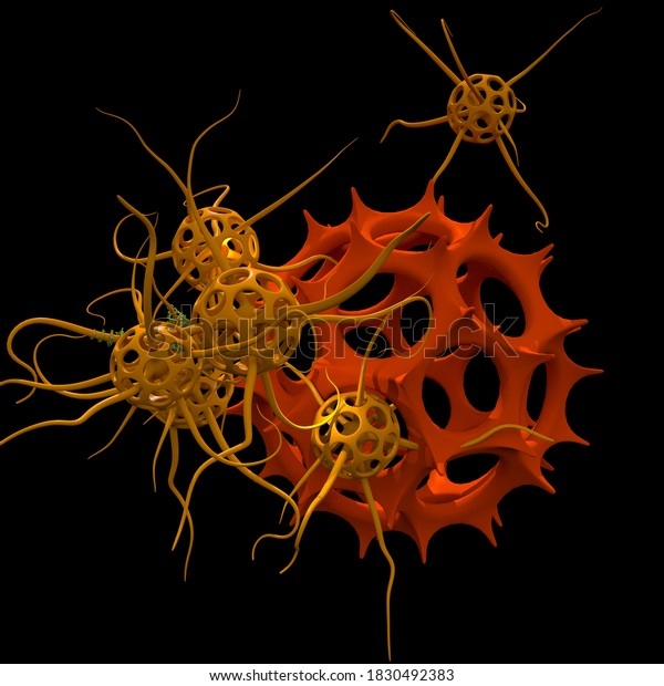 Immune Cell Attack Immune System Body Stock Illustration 1830492383