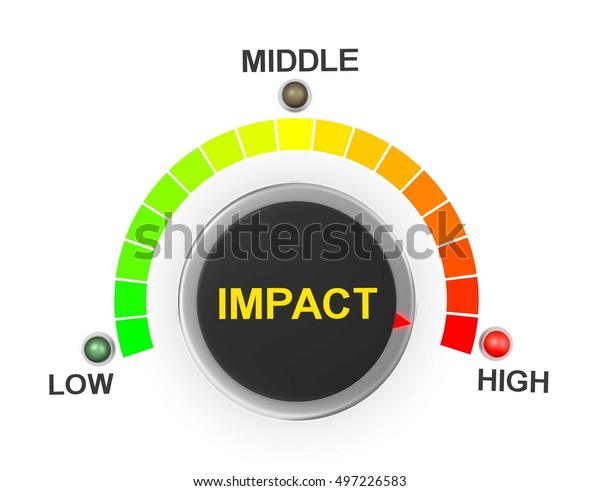Impact Button Position Concept Image Illustration Stock Illustration ...