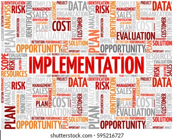 Implementation Word Cloud Business Concept Stock Illustration 595216727 ...