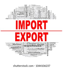 Import Export Word Cloud Creative Illustration Stock Illustration ...