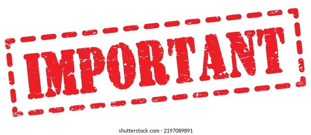 Important Text Written On Red Dash Stock Illustration 2197089891 ...