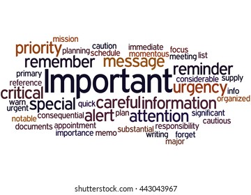 Important Word Cloud Concept On White Stock Illustration 443043967 ...