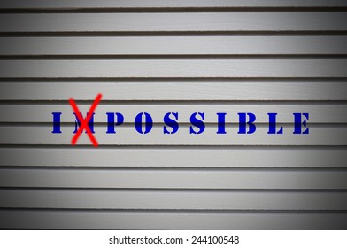 Impossible Message On Gray Wall Business Stock Illustration 244100548 ...