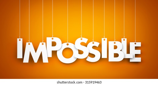 Impossible Word Hanging On Strings 库存插图 315919463 | Shutterstock