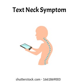 Improper Posture Symptoms Text Neck Syndrome Stock Illustration ...