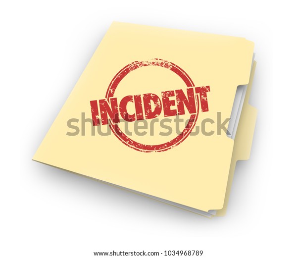 Incident Record Event Evidence Document Folder Stock Illustration ...