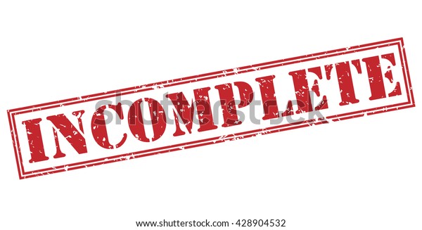 Incomplete Stamp Stock Illustration 428904532