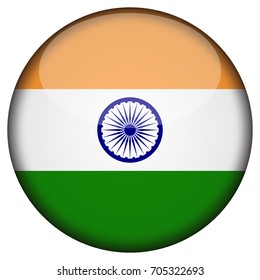 India Flag Button Icon Stock Vector (Royalty Free) 358945730