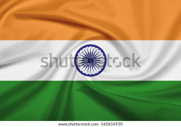India Flag Fabric Texture Flag India Stock Illustration 560656930 ...