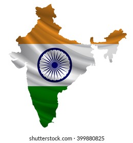 India Map National Flag Icon: เวกเตอร์สต็อก (ปลอดค่าลิขสิทธิ์ ...
