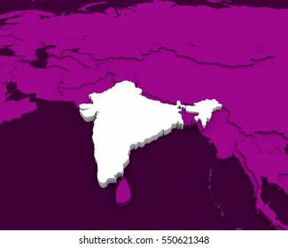 India Map 3d Rendering 스톡 일러스트 550621348 | Shutterstock
