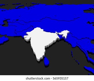 India Map 3d Rendering Stock Illustration 565935157 | Shutterstock