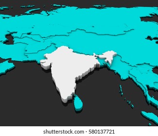 India Map Orange Background 3d Rendering Stock Illustration 569330806 ...