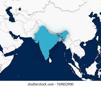 India Map 3d Rendering 스톡 일러스트 769852900 | Shutterstock