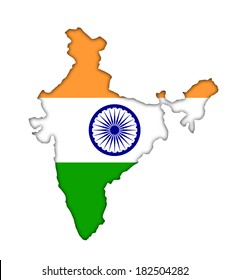 India Map Flag Icon 스톡 일러스트 182504282 | Shutterstock