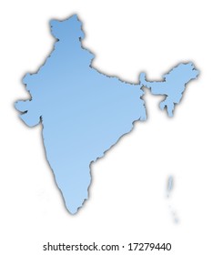 India Map Light Blue Map Shadow 스톡 일러스트 17279440 | Shutterstock