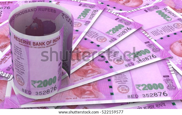 Indian 2000 Rupee Currency Note: Stockillustration 522159577 | Shutterstock