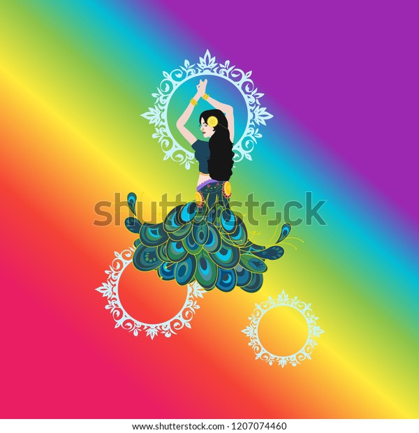 Indian Apsara Dancer Stock Illustration 1207074460 | Shutterstock