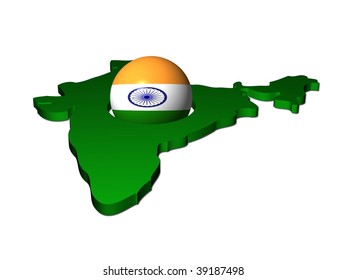 Illustration Lock On India Map Showing Stock Vector (Royalty Free ...