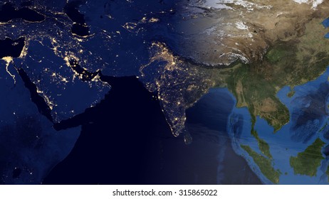 Indian Space View Elements This Image Stok İllüstrasyon 315865022 ...