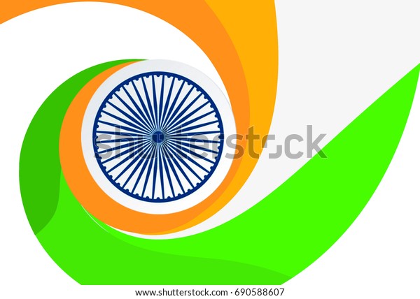Indian Tricolor Flags Elements Representation Different Stock ...