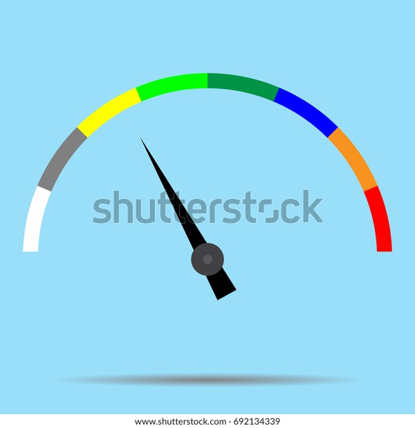 Indicator Color Spectrum Barometer Full Vector Stock Illustration ...