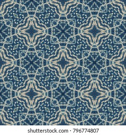 Indigo Fabric Pattern Stok İllüstrasyon 796774807 | Shutterstock