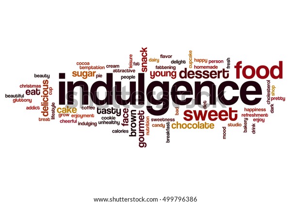 Indulgence Word Cloud Concept Stock Illustration 499796386