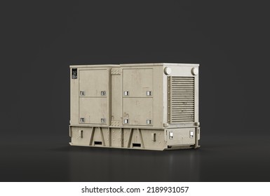 Industrial Generator Machine Side View 3d Stock Illustration 2189931057 ...