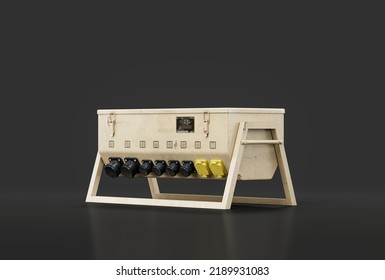 Industrial Generator Machine Side View 3d Stock Illustration 2189931083 ...