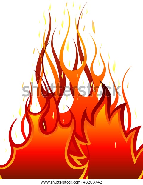 Inferno Fire Background Design Use Stock Illustration 43203742
