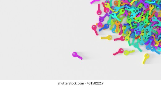 Infinite 3d Rendering Keys Background Security Stock Illustration ...