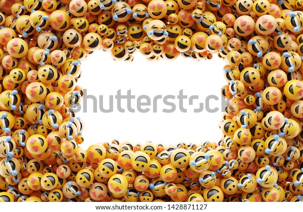 Infinite Emoticons 3d Rendering Background Social Stock Illustration ...