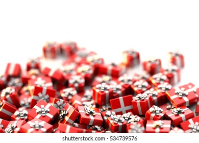 Infinite Gift Boxes 3d Rendering Background Stock Illustration 583749394