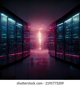 Infinite Server Room Arranging Cloud Storage Stock Illustration ...