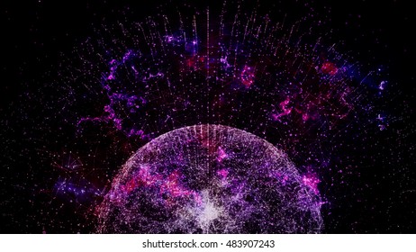 Infinite Space Background 3d Render Cosmos Stock Illustration 483907243 ...