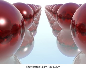 Infinity Abstract Background Spheres 3d Render Stock Illustration ...