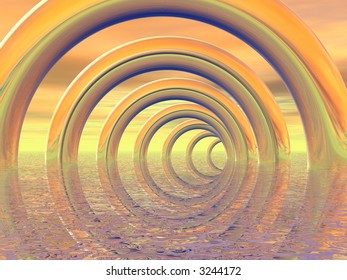 Infinity Abstract Background Spheres 3d Render Stock Illustration ...