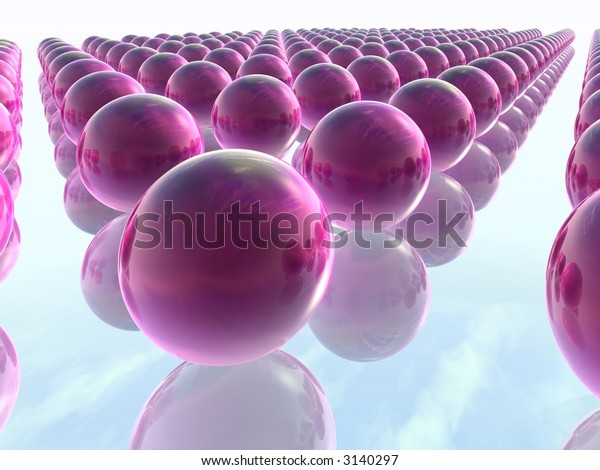 Infinity Abstract Background Spheres 3d Render Stock Illustration ...