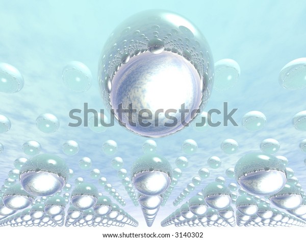 Infinity Abstract Background Spheres 3d Render Stock Illustration ...